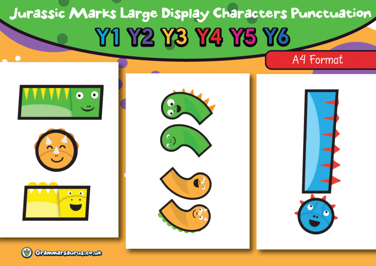 KS1 and KS2 Punctuation Display Characters - Grammarsaurus