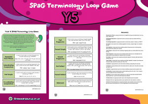 Year 5 SPaG Loop Game - Grammarsaurus