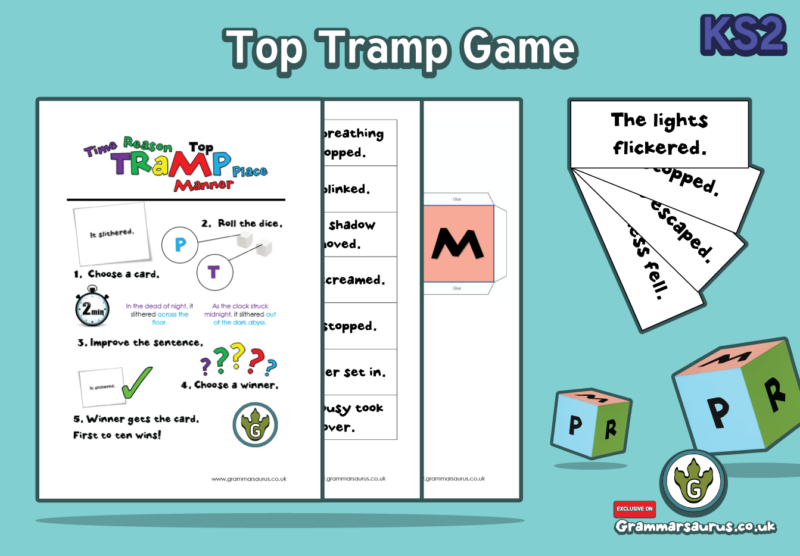 Top Tramp Game - Adverbs and Adverbials - Grammarsaurus