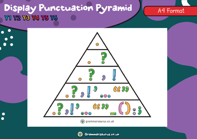 Punctuation Pyramid A4 - Grammarsaurus