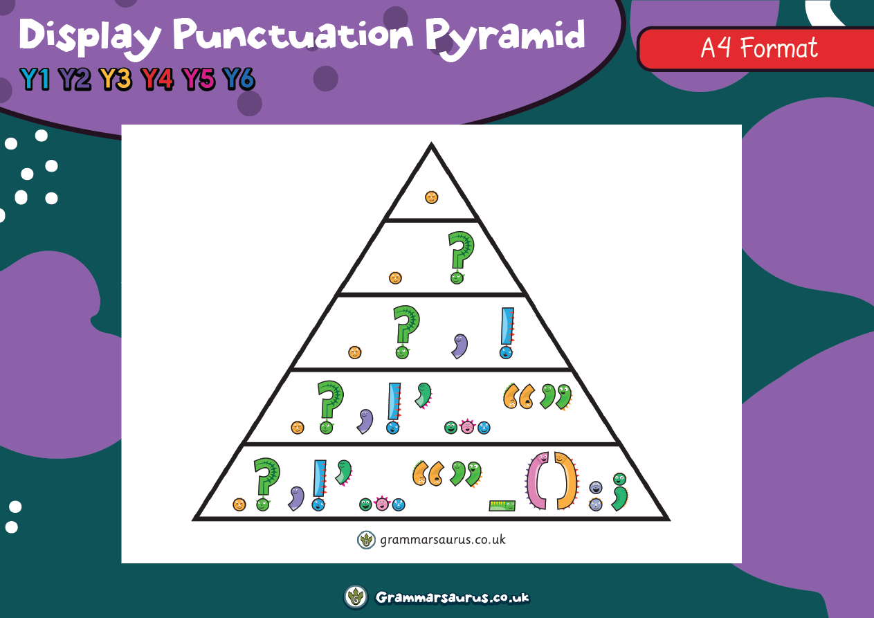Punctuation Pyramid A4 - Grammarsaurus