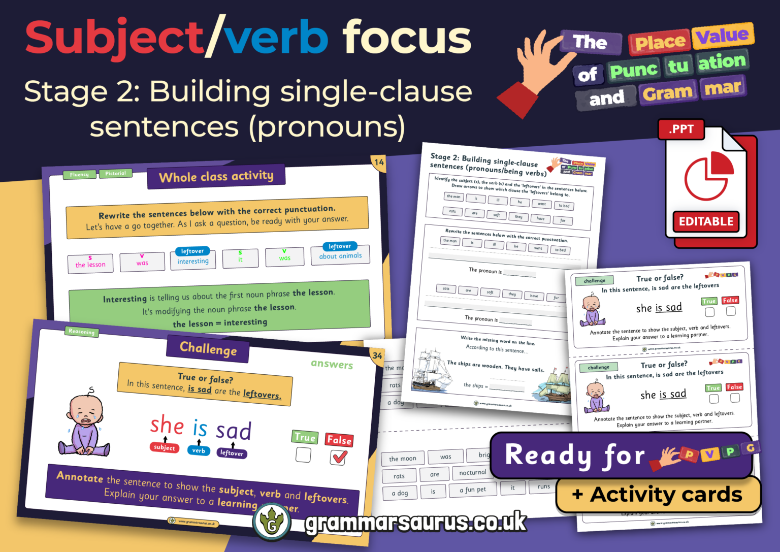 Ready for Place Value of Punctuation and Grammar - Building single ...