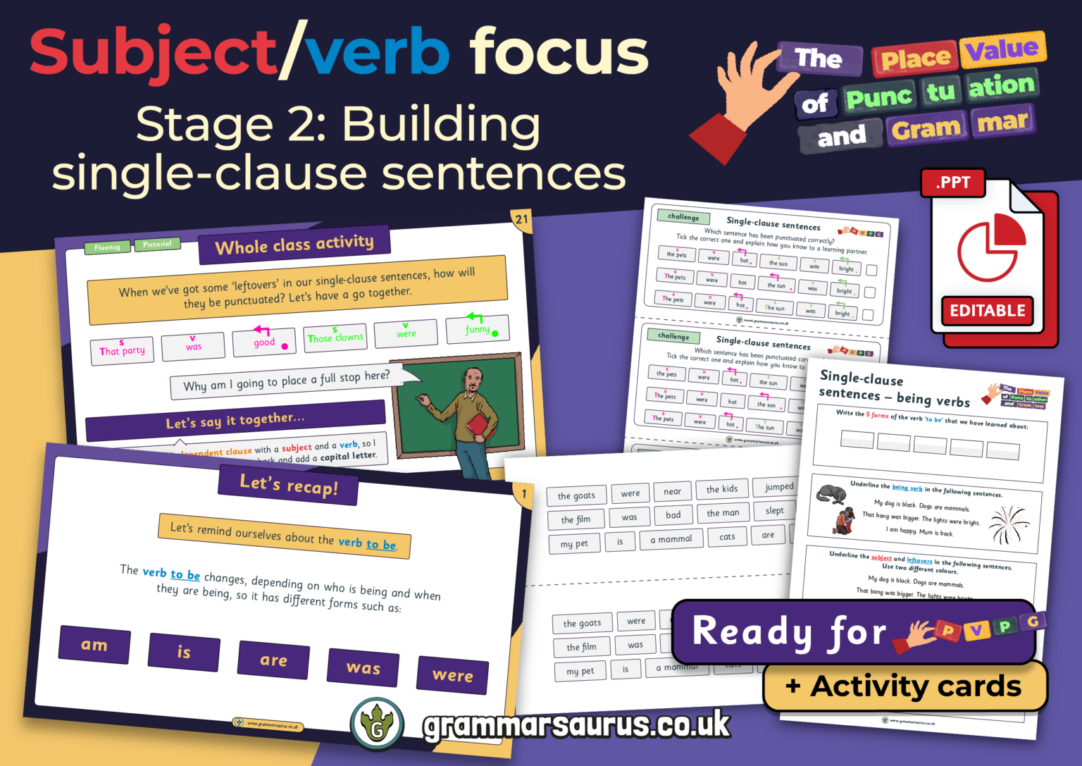Ready for Place Value of Punctuation and Grammar - Building single ...