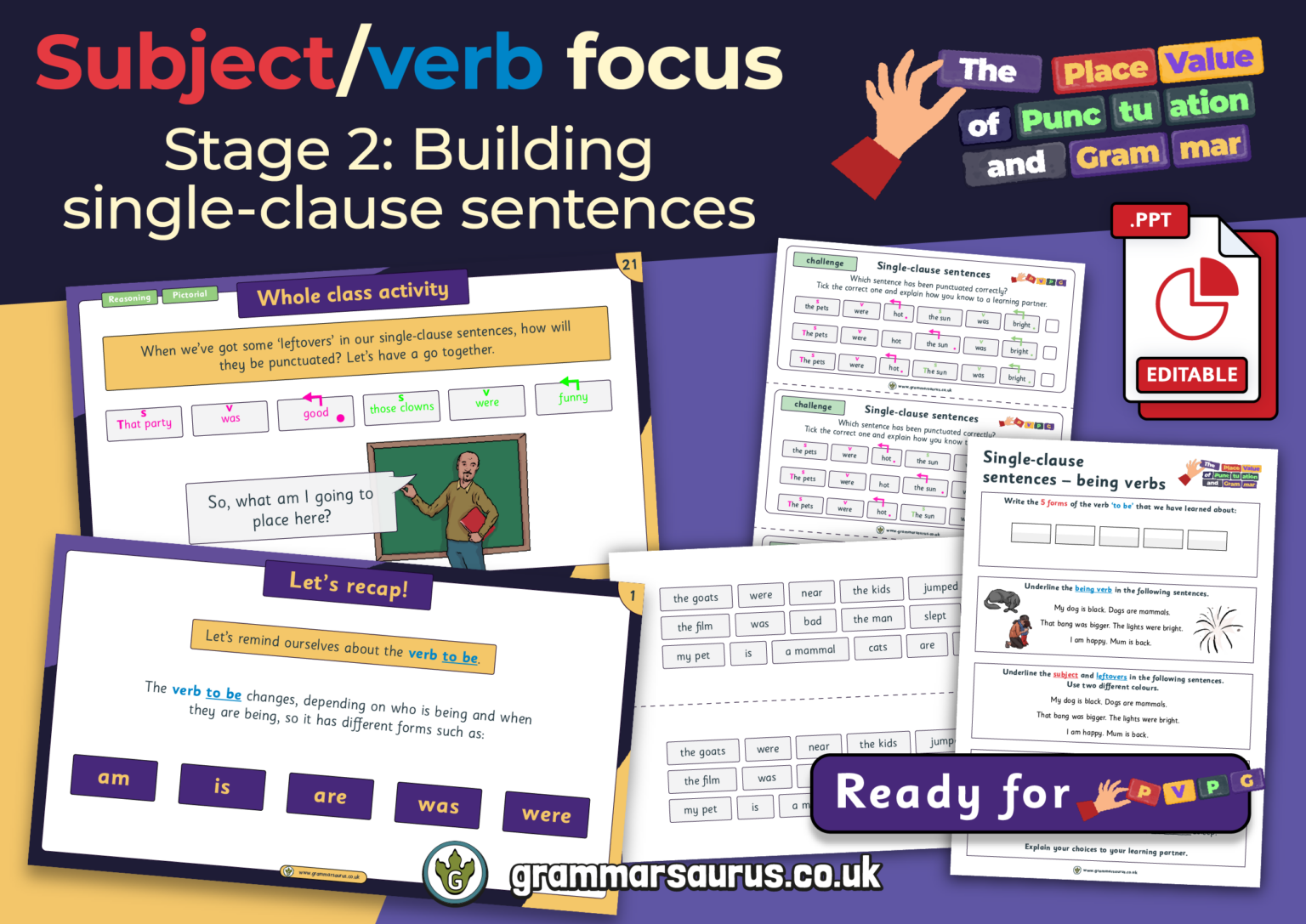 Ready for Place Value of Punctuation and Grammar - Building single ...