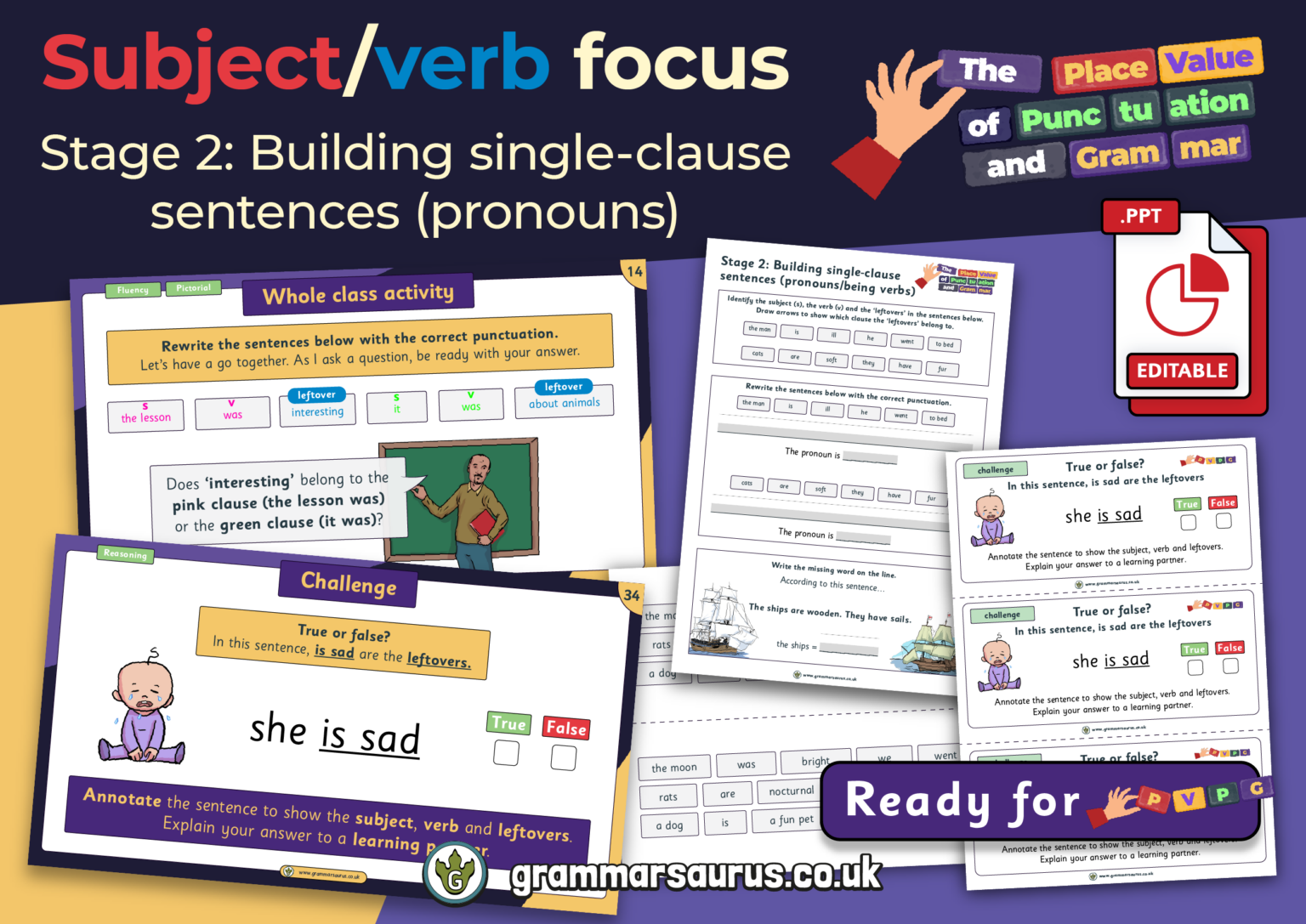 Ready for Place Value of Punctuation and Grammar - Building single ...