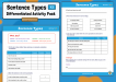 Year 2 + Sentence Types - Differentiated Pack - Grammarsaurus