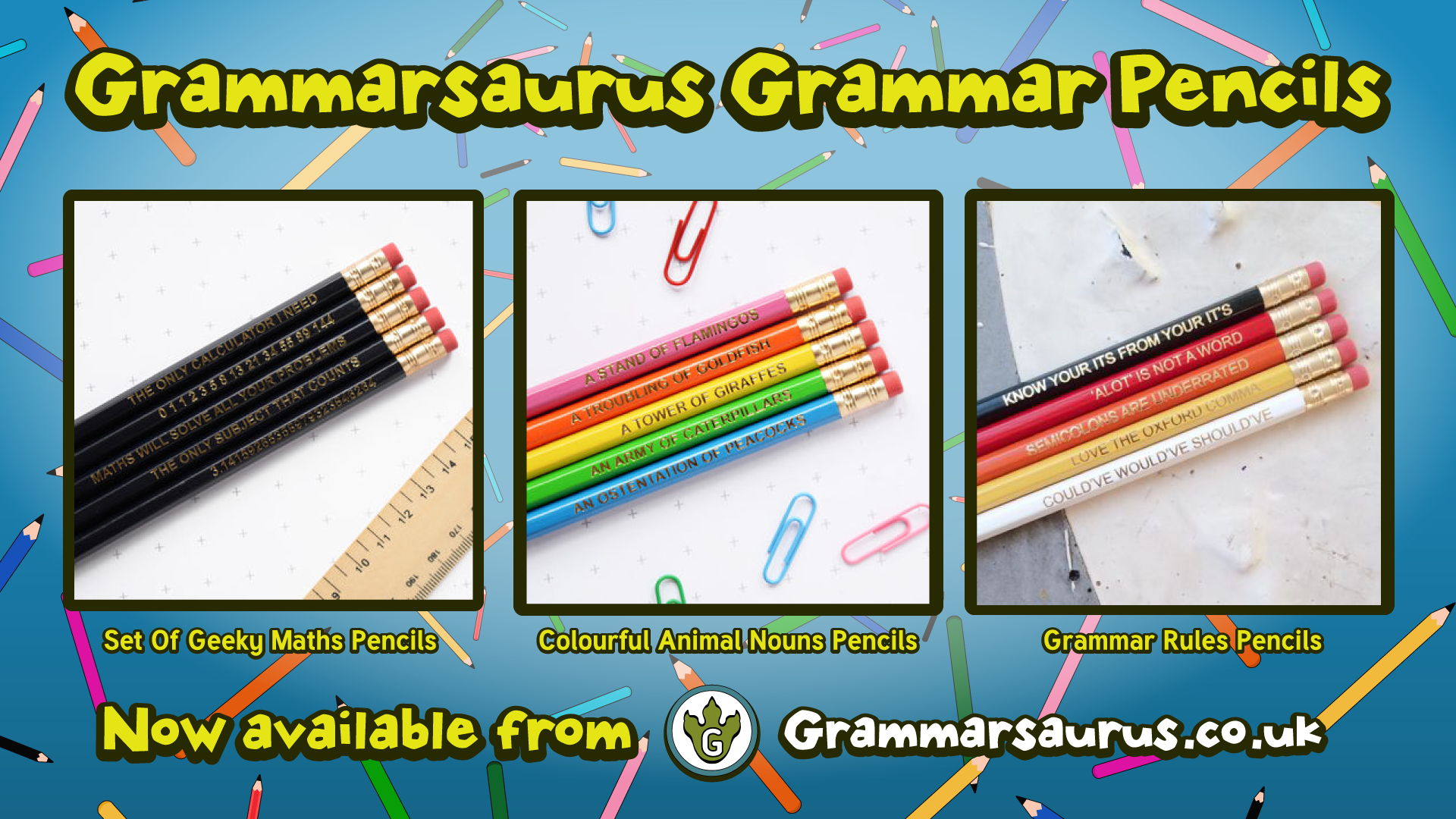 Pencil-Ad - Grammarsaurus