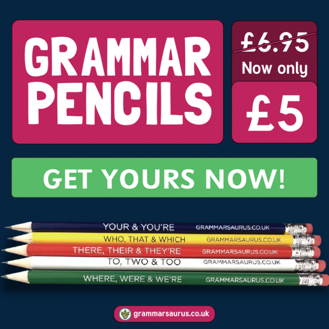 Grammarsaurus Pencil Set - Grammarsaurus