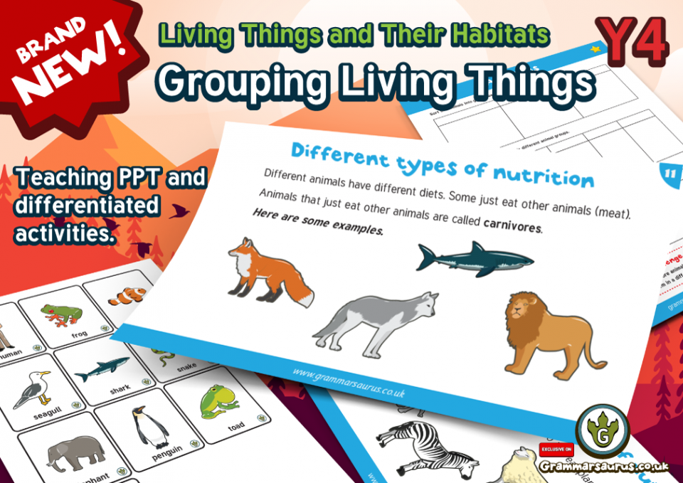 Year 4 Living Things and their Habitats - Grammarsaurus