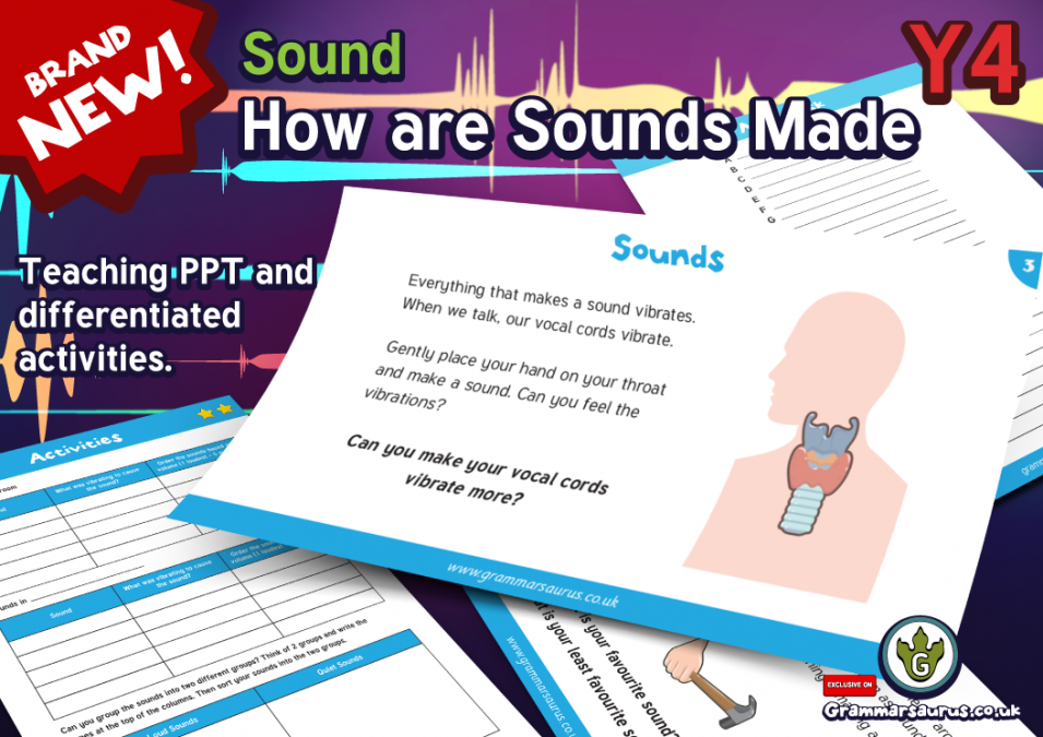Year 4 Science - Sound - How are sounds made? - Lesson 1 - Grammarsaurus