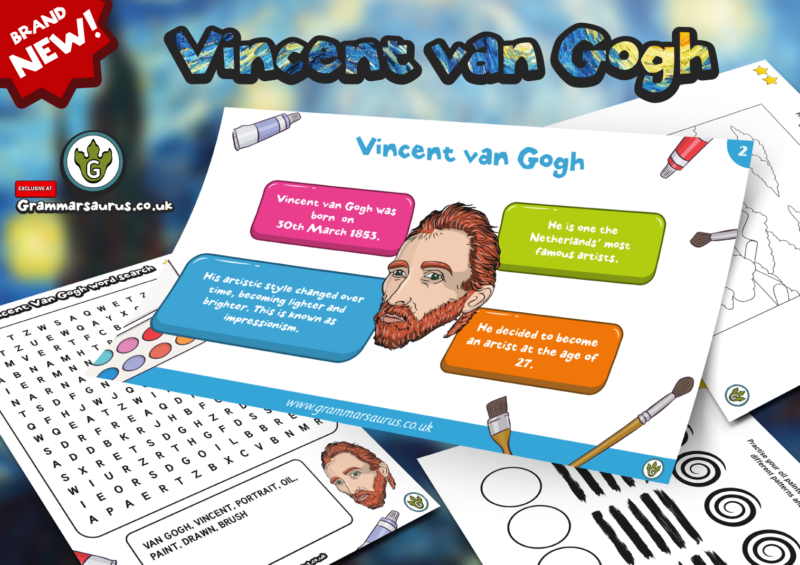 KS2 Art - Vincent Van Gogh - Resource Pack - Grammarsaurus