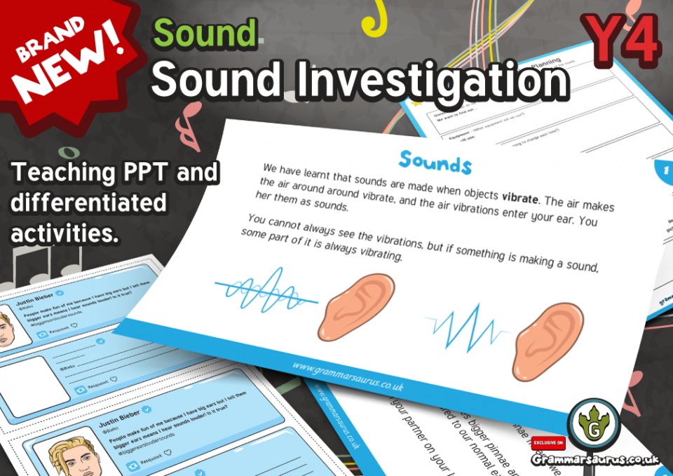 Year 4 Science - Sound Investigation - Lesson 4 - Grammarsaurus