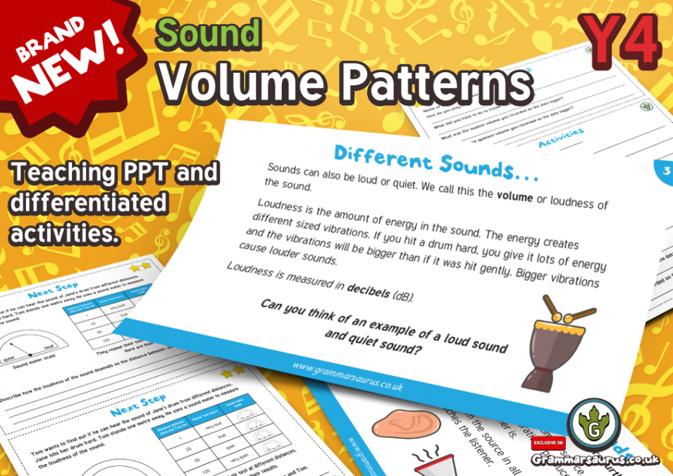 Year 4 Science - Sound - Volume Patterns - Lesson 6 - Grammarsaurus