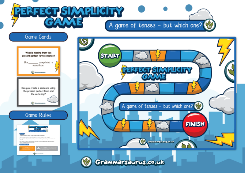 Year 4 Grammar 'Perfect Simplicity' Board Game - Grammarsaurus