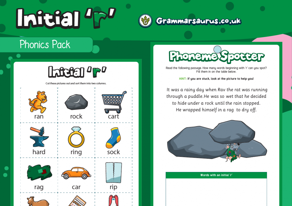 Initial r - Grammarsaurus