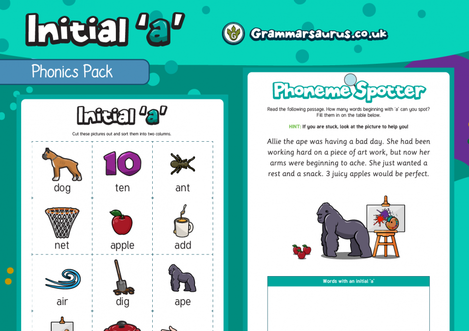 Initial a - Grammarsaurus