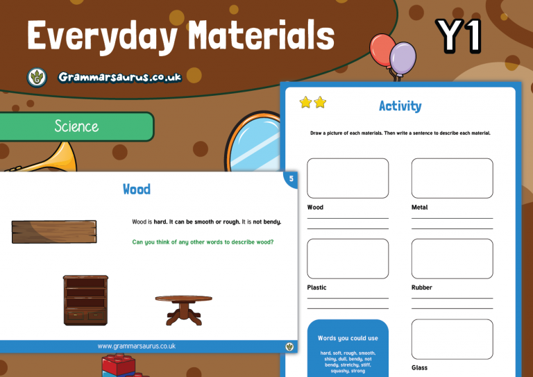 Year 1 Science Materials - Grammarsaurus