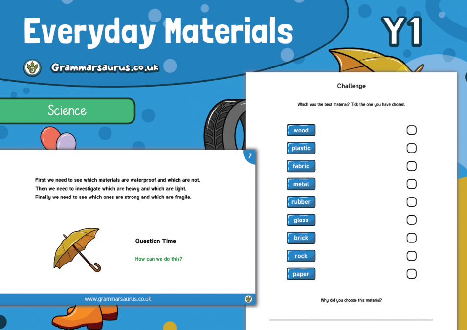 Year 1 Science - Everyday Materials - Investigating Properties - Lesson ...