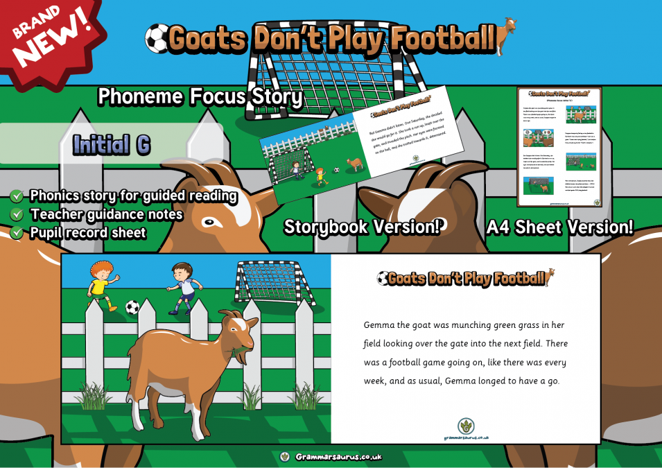 Phoneme focus initial G - Grammarsaurus