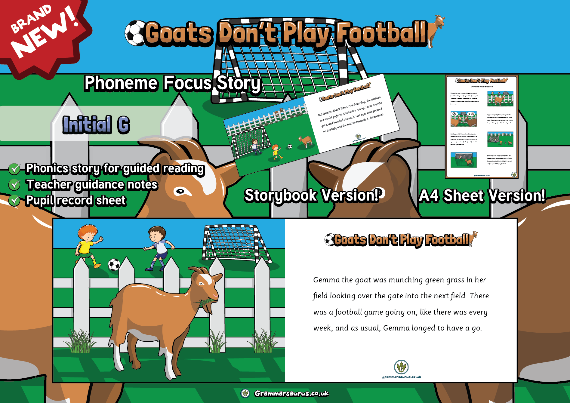 Phoneme focus initial G - Grammarsaurus