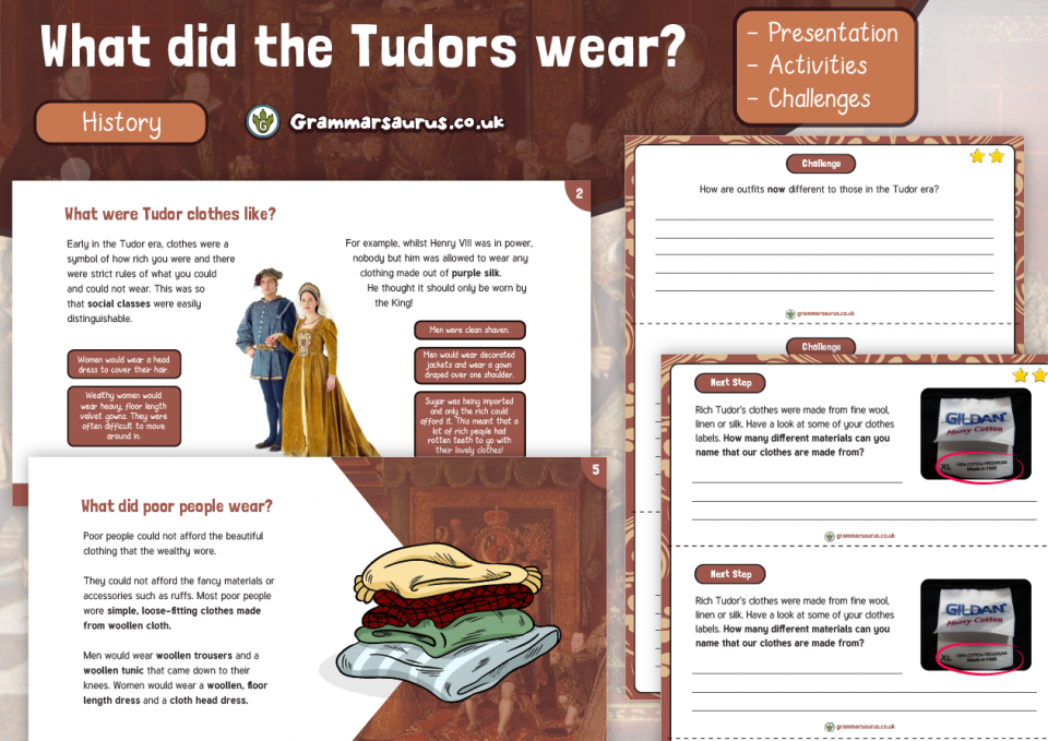Tudor Lesson 5 - Grammarsaurus