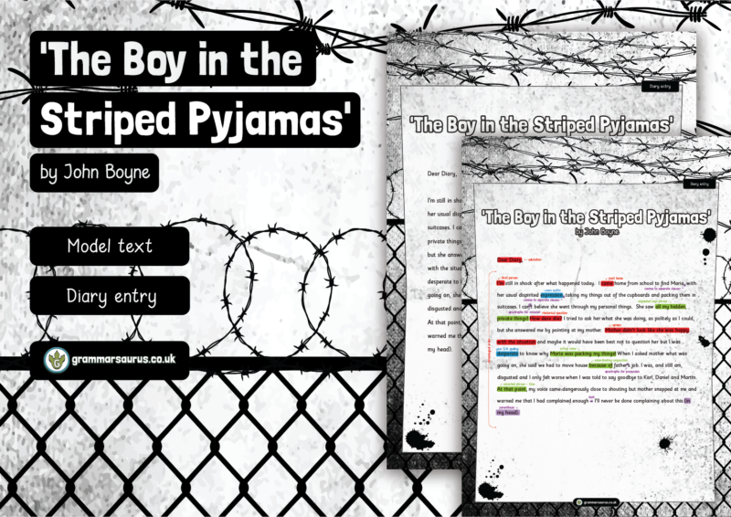 Diary Entry Boy in the Striped Pajamas Ad - Grammarsaurus
