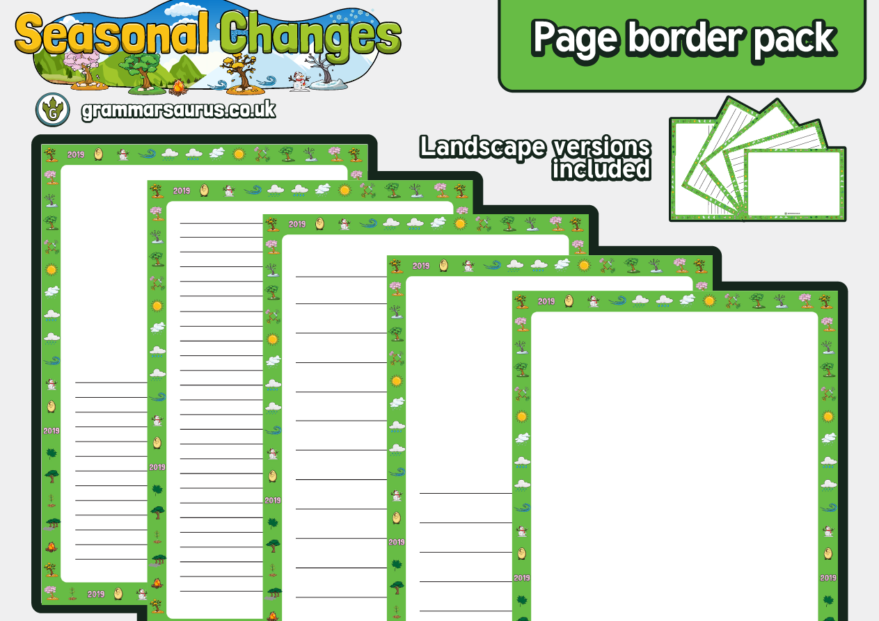 Science - Seasonal Changes - Paper Templates - Grammarsaurus