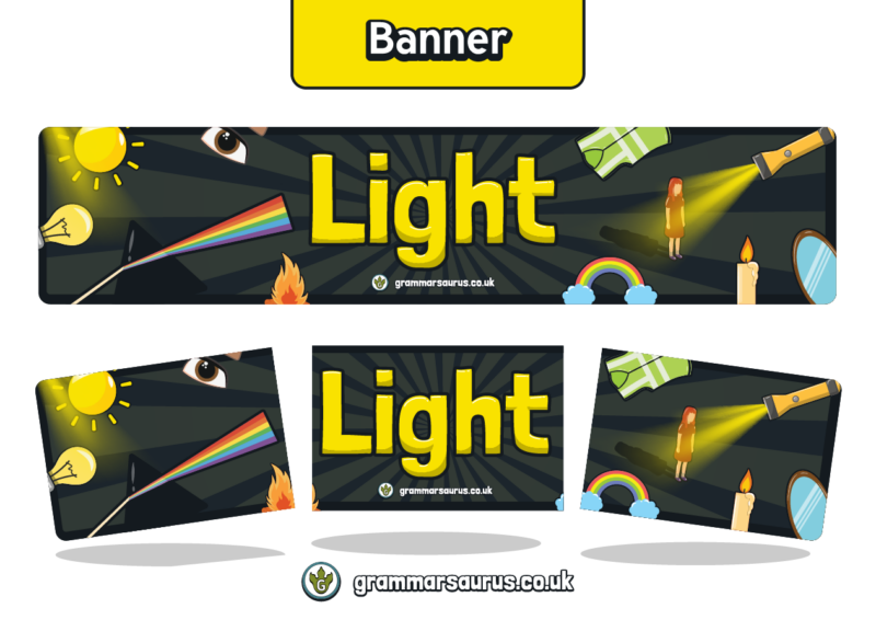 Science - Light - Display Banner - Grammarsaurus