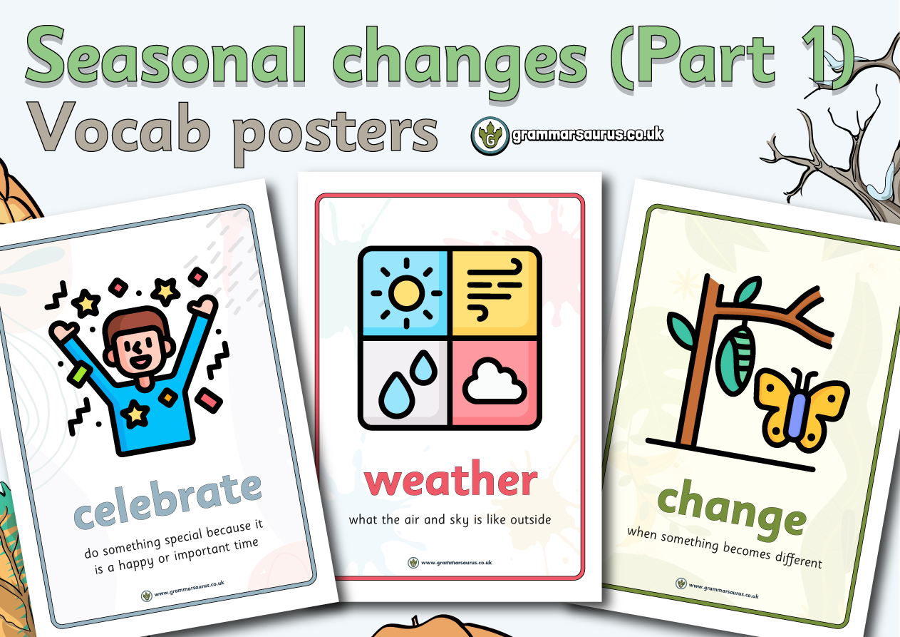 Year 1 Science - Seasonal Changes (Part 1) - Vocab posters 2 ...