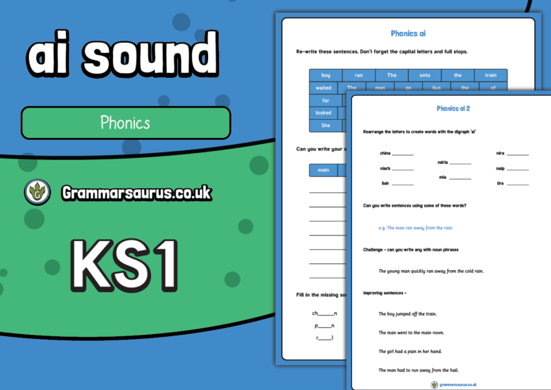 KS1 Phonics ai Sound Pack - Grammarsaurus