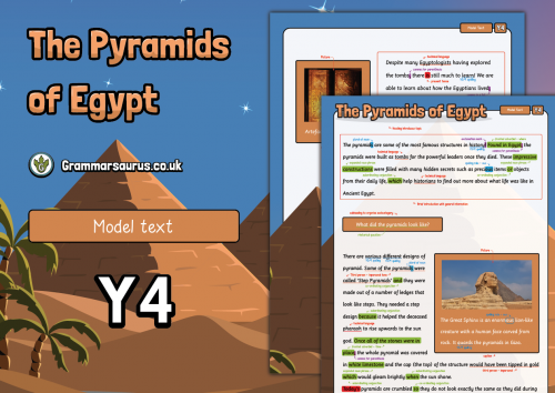 Year 4 Model Text - Non-chronological report - The Pyramids of Egypt ...