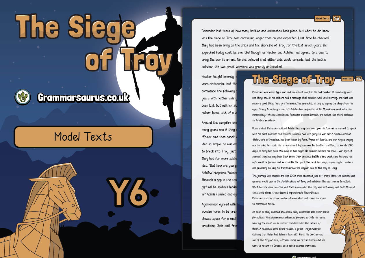 Year 5/6 Model Text - Trojan Horse Narrative - Grammarsaurus