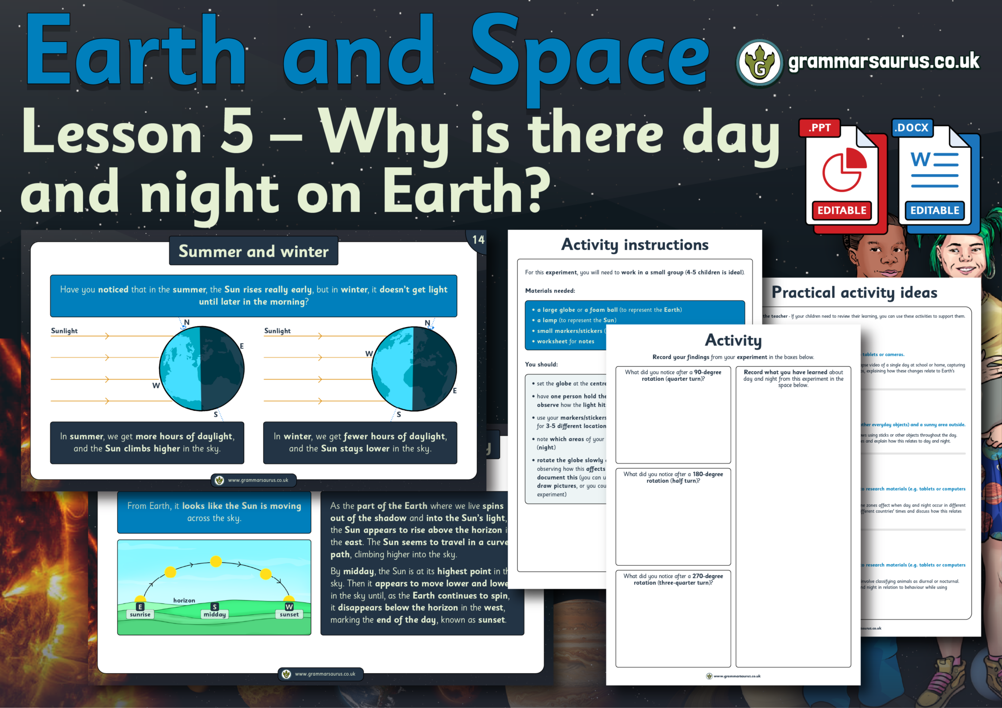 Year 5 Science - Earth and Space - Why is there day and night on Earth ...