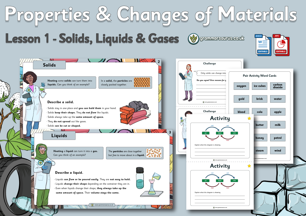 Year 5 Science - Properties and Changes of Materials - Solids, Liquids ...