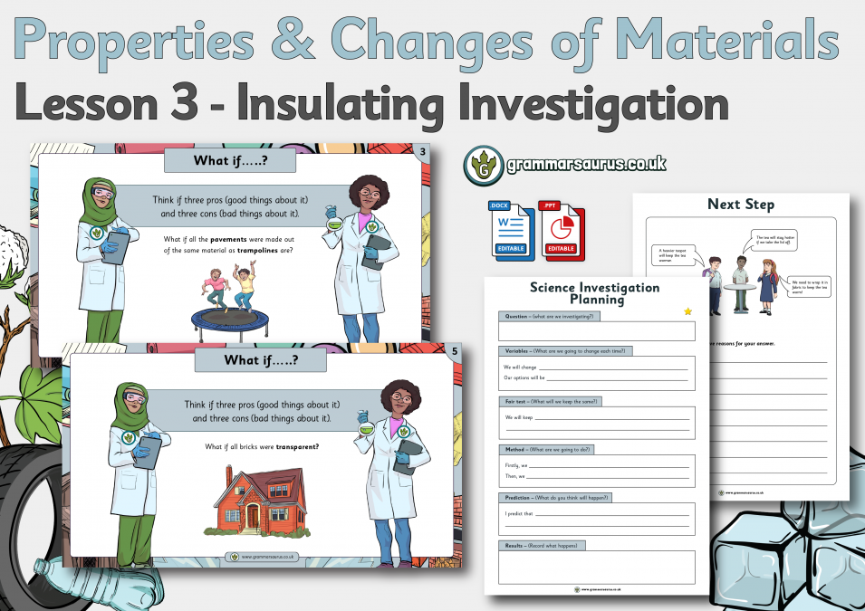 Year 5 Science – Properties and Changes of Materials – Insulating ...