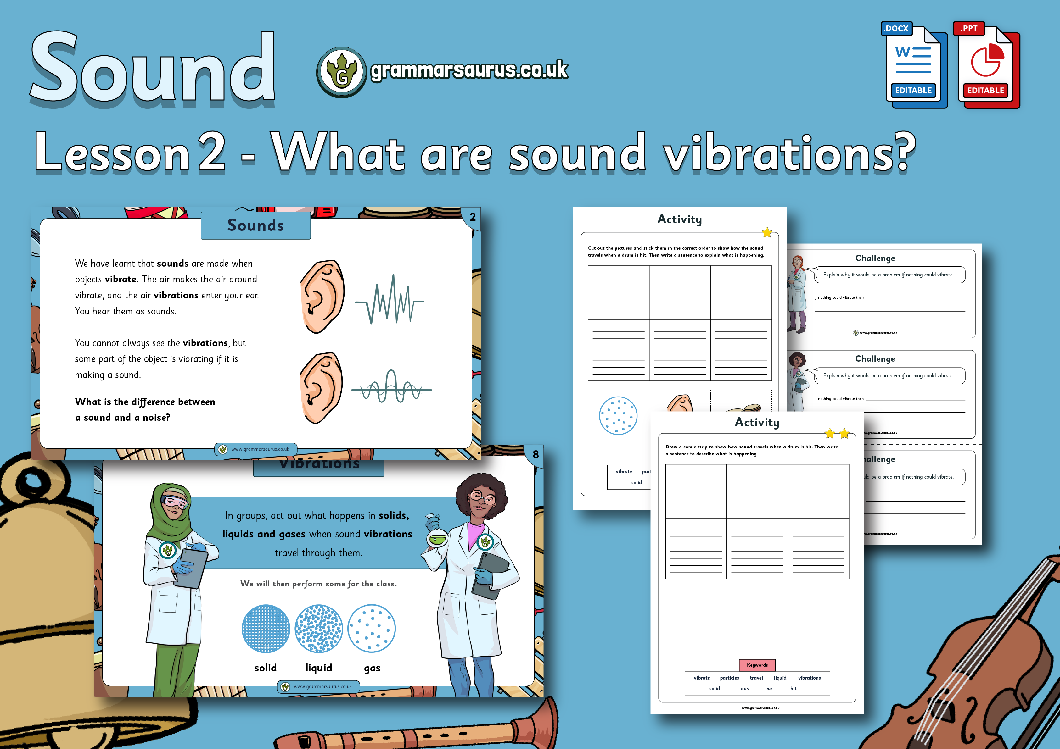 Year 4 Science - Sound - What are sound vibrations? Lesson 2 ...