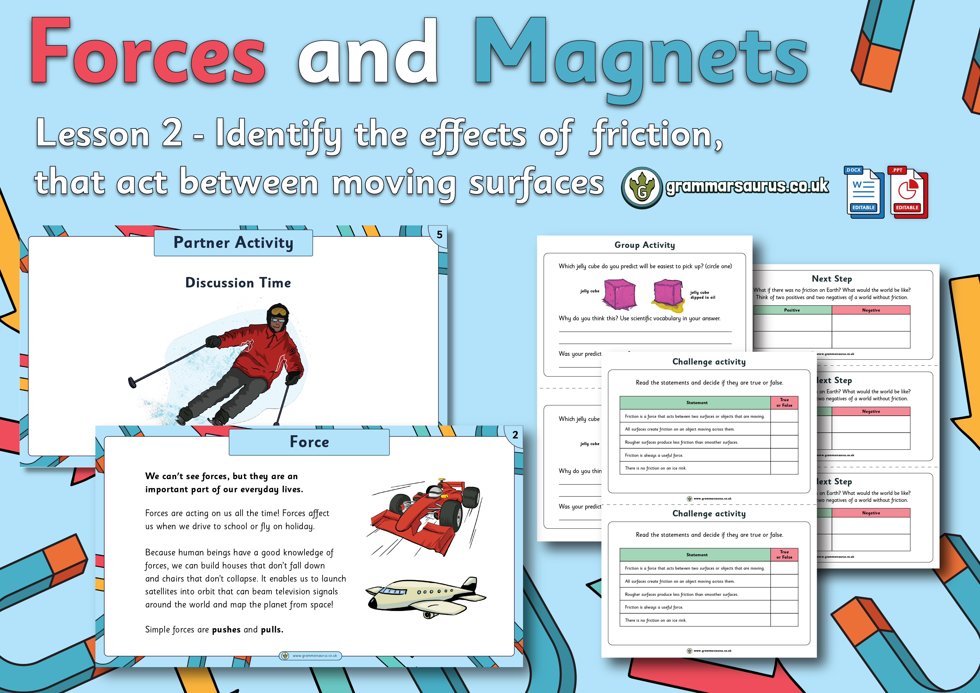Year 5 Science - Forces - What is Friction? Lesson 2 - Grammarsaurus
