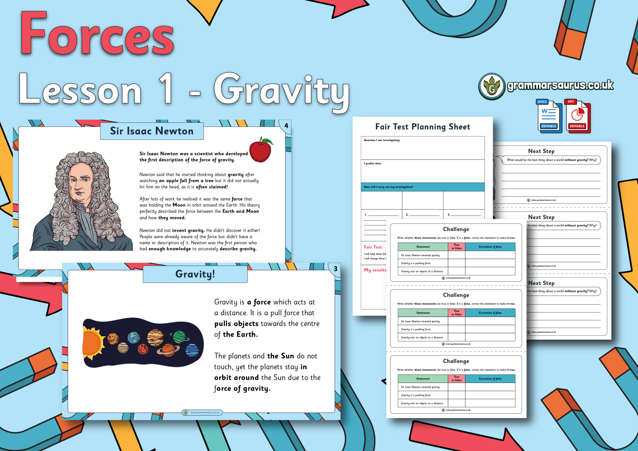 Year 5 Science - Forces - Gravity - Lesson 1 - Grammarsaurus