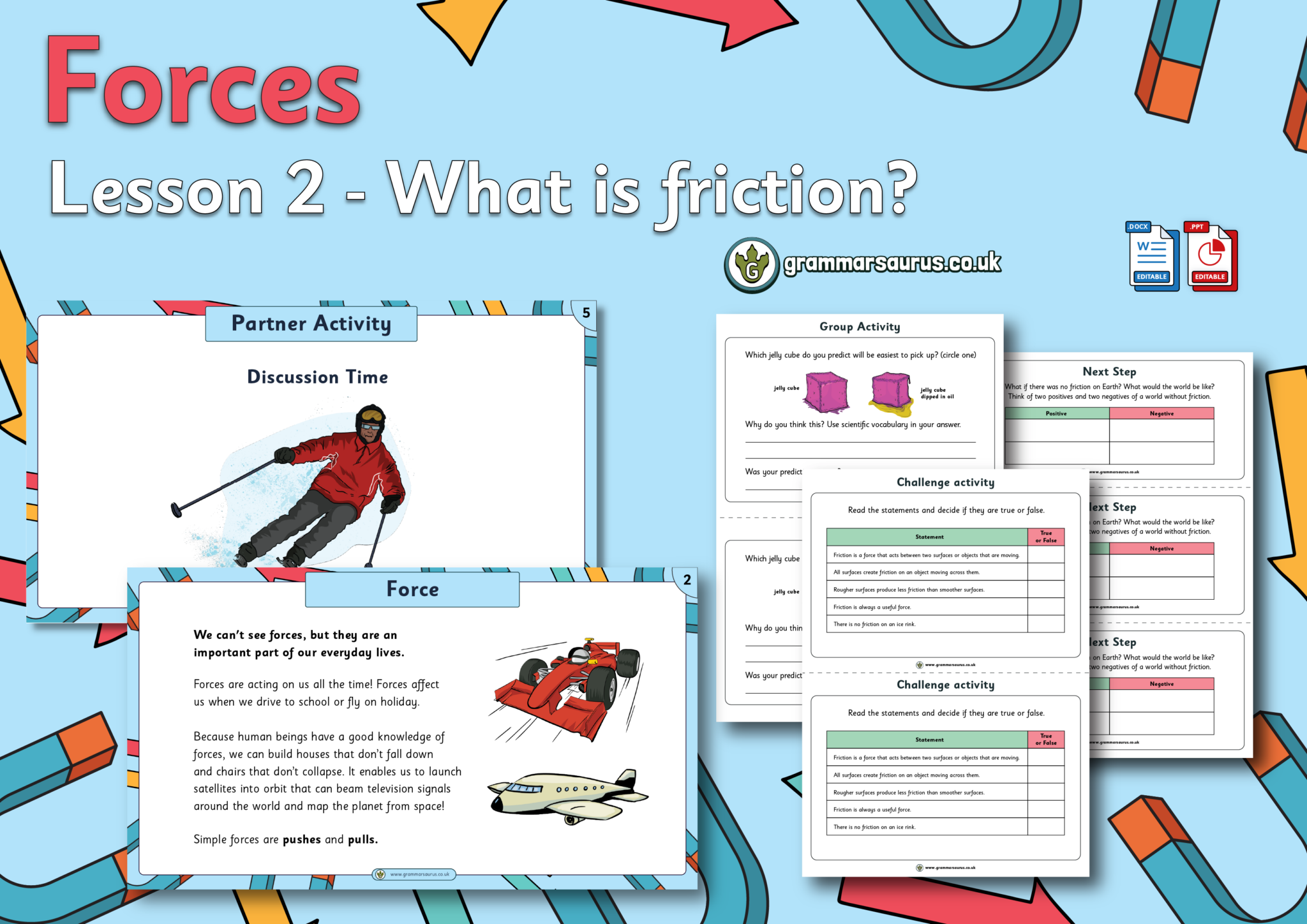 Year 5 Science - Forces - What is Friction? Lesson 2 - Grammarsaurus