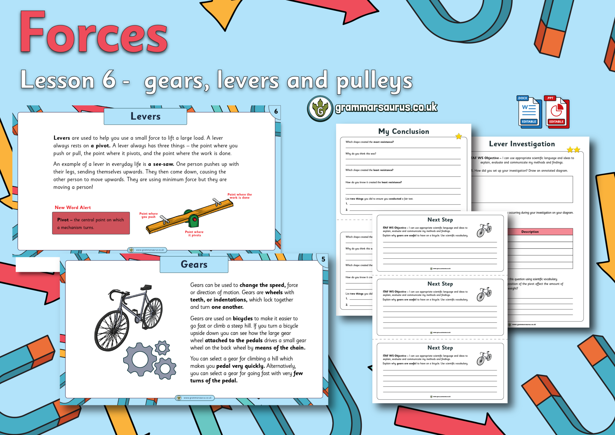 Year 5 Science - Forces - Gears, Levers and Pulleys - Lesson 6 ...