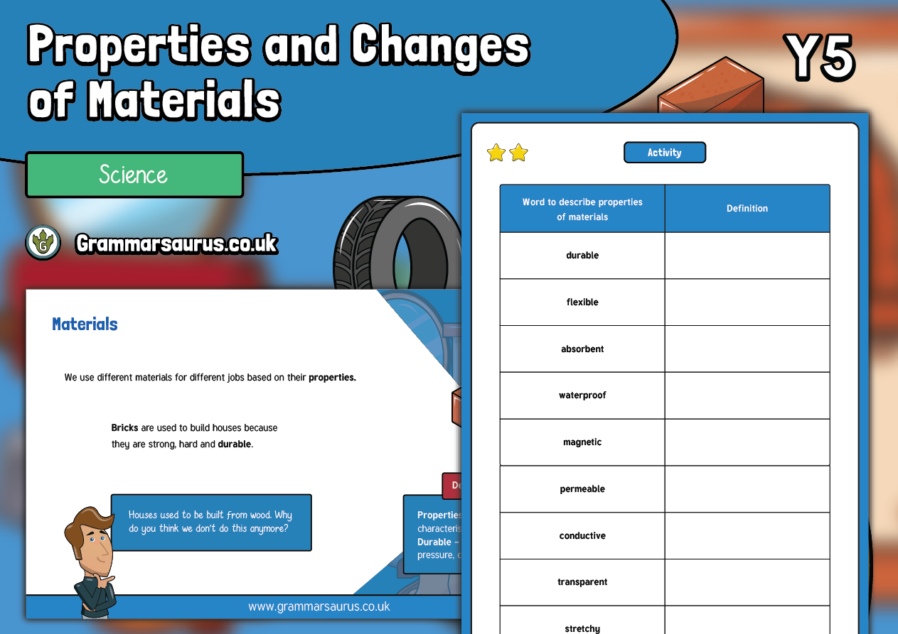 Year 5 Science – Properties and Changes of Materials – Describe and ...