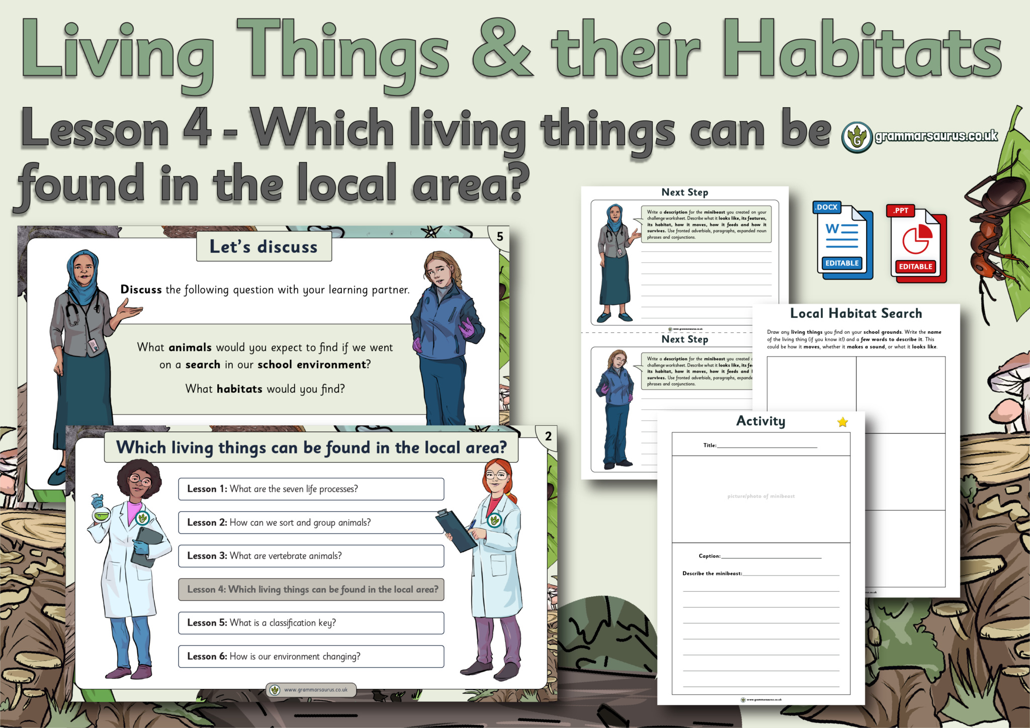 Year 4 Science - Living Things and their Habitats - Which living things ...