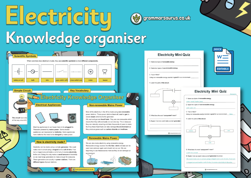 Year 6 Electricity - Grammarsaurus