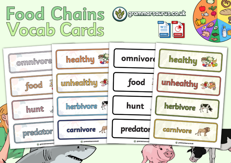 Year 4 Science - Animals Including Humans - The Food Chain - Vocabulary ...
