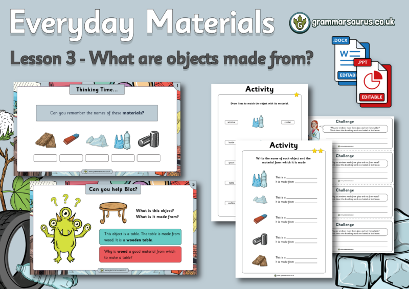 Year 1 Science - Everyday Materials - What are objects made from ...