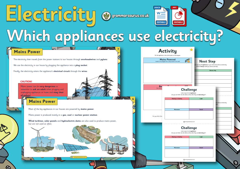 Year 4 Science - Electricity - Which appliances use electricity? Lesson ...