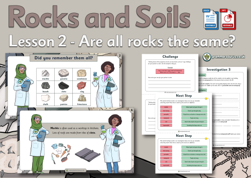 Year 3 Rocks and Soils - Grammarsaurus