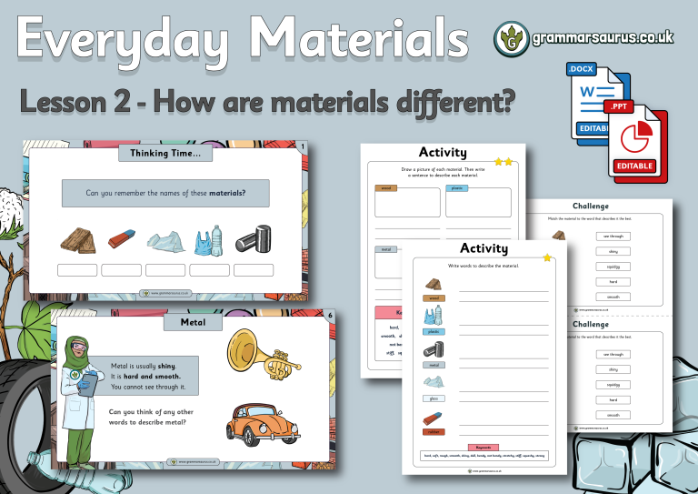 Year 1 Science Materials - Grammarsaurus