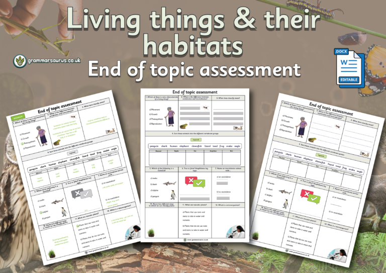 Year 6 Science - Living things and their habitats – End of topic ...