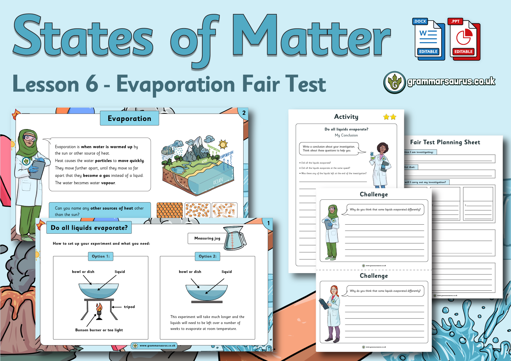 Year 4 Science - States of Matter - Evaporation Fair Test - Lesson 6 ...